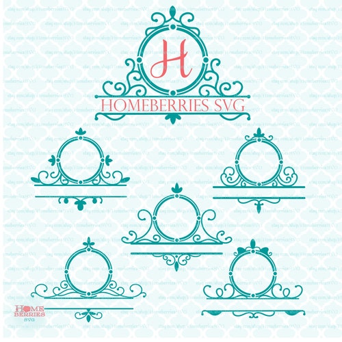 Regal Monogram Frames Svg Dxf Eps Regal Monogram Svg Wedding - Etsy