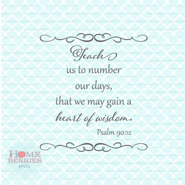 Psalm 90 12 - Etsy