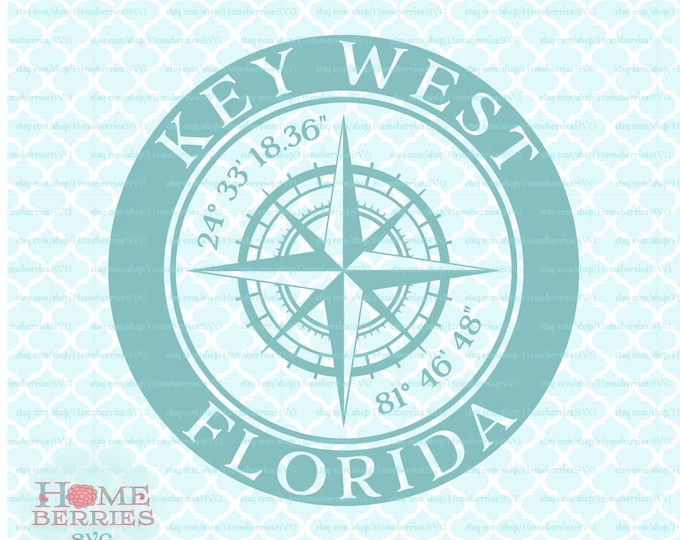 Key West Florida FL Hometown Svg Dxf Eps Ai Cut Files for Cricut ...
