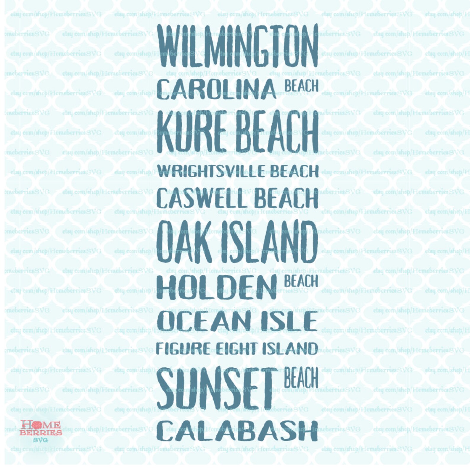 North Carolina Beaches Subway Art Svg Beach Vacation Svg Dxf - Etsy