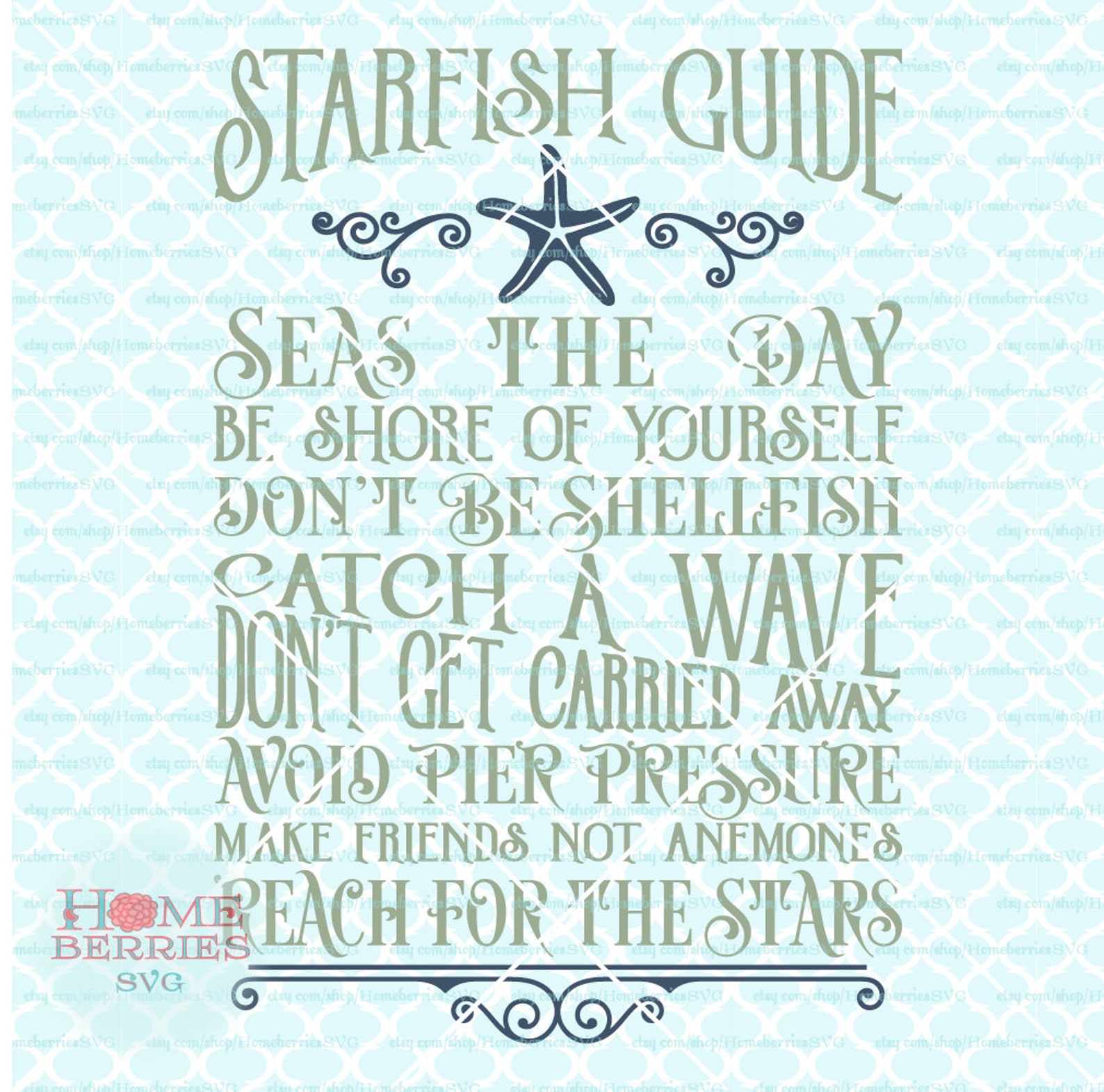 Starfish Guide Sign Svg Beach Life Svg Coastal Living Svg Sea Svg Ocean ...