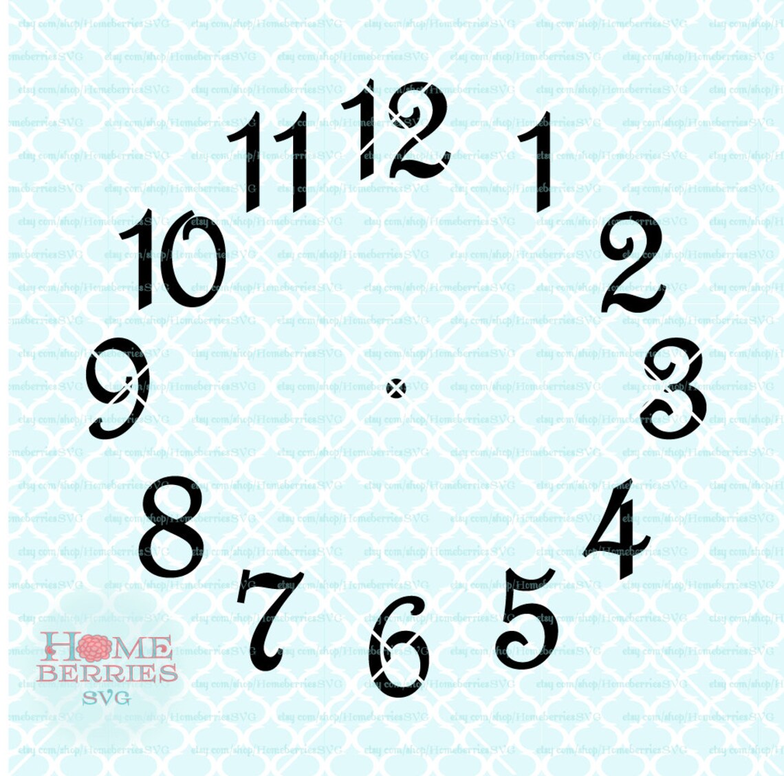 French Style Clock Face Svg Dxf Eps Ai Jpg Cut Files for - Etsy