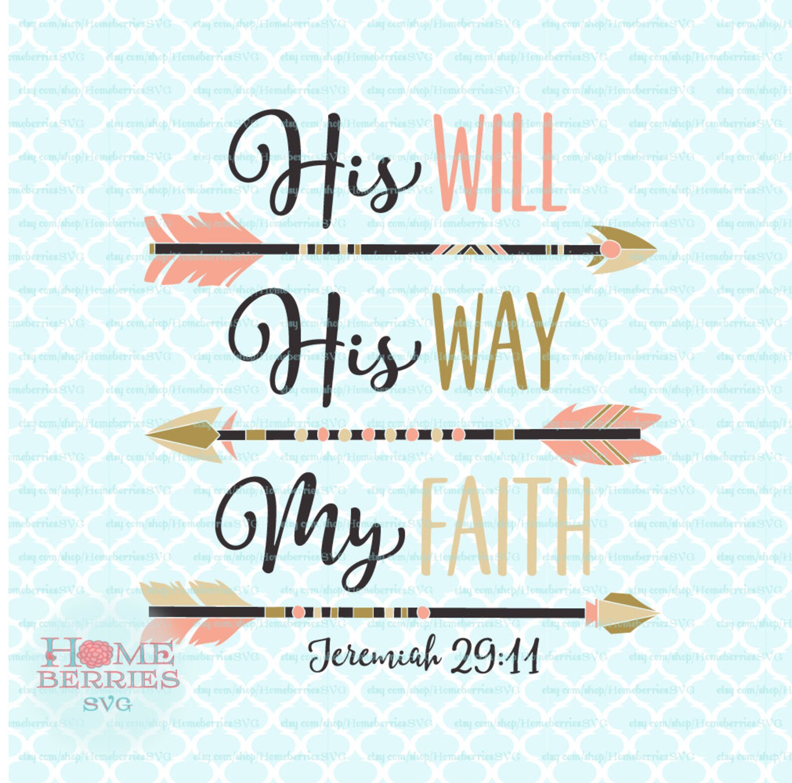 His Will His Way My Faith Christian Quote Svg Religious Praise - Etsy