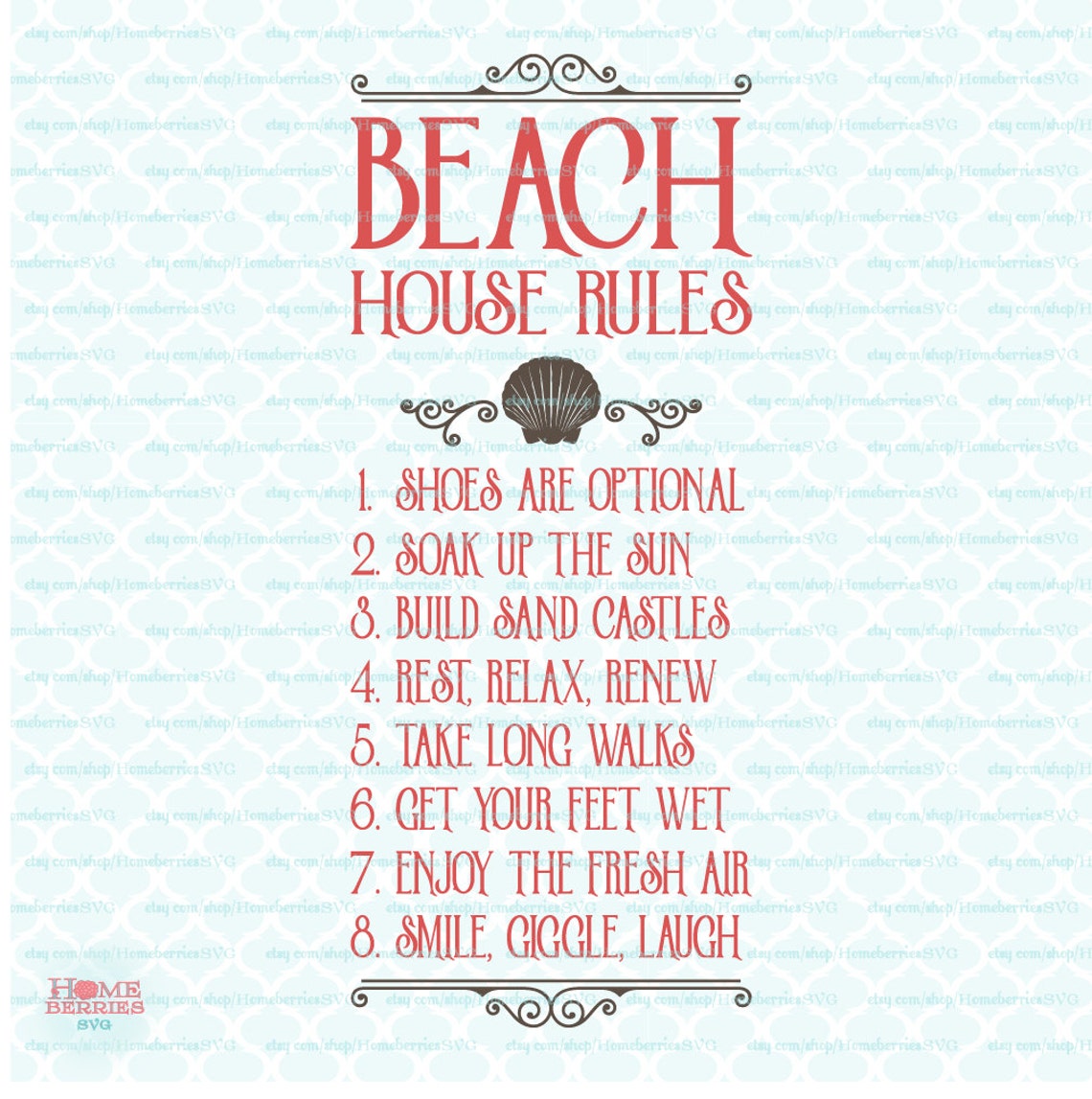 Beach House Rules Sign Svg Vacation Svg Oceanside Svg Coastal - Etsy