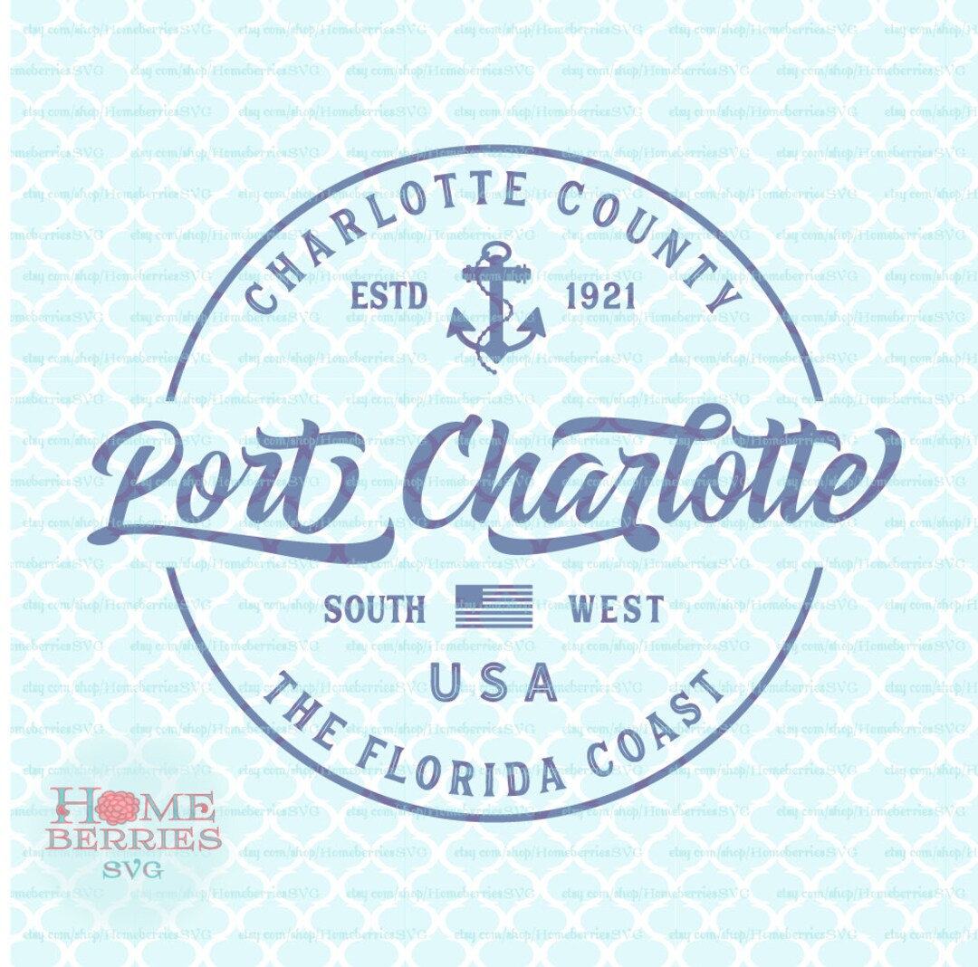 Port Charlotte Florida Compass Rose Latitude Longitude FL Home Hometown ...
