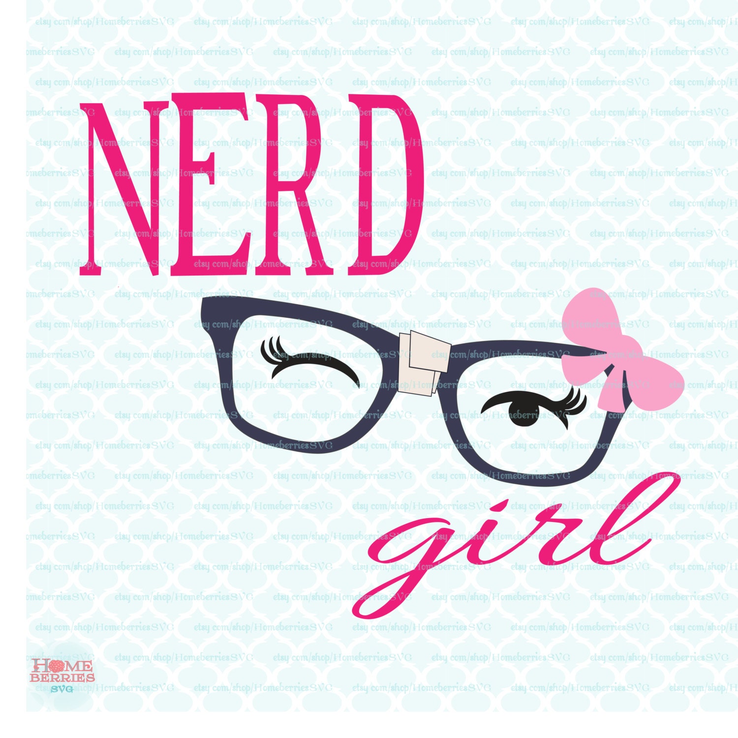 Nerd Girl SVG Nerdy Girl SVG Nerd Svg Design Cut Cutting File / Clipart ...