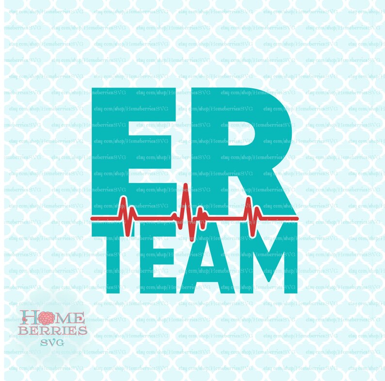 ER Team Heartbeat Essential Workers Emergency Room Hospital Staff Svg ...