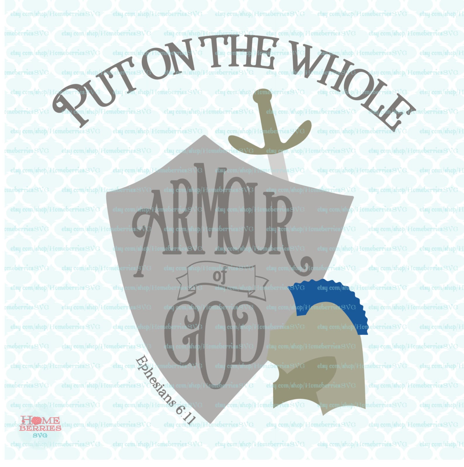 Put on the Whole Armour of God Svg Christian Svg Bible Verse - Etsy