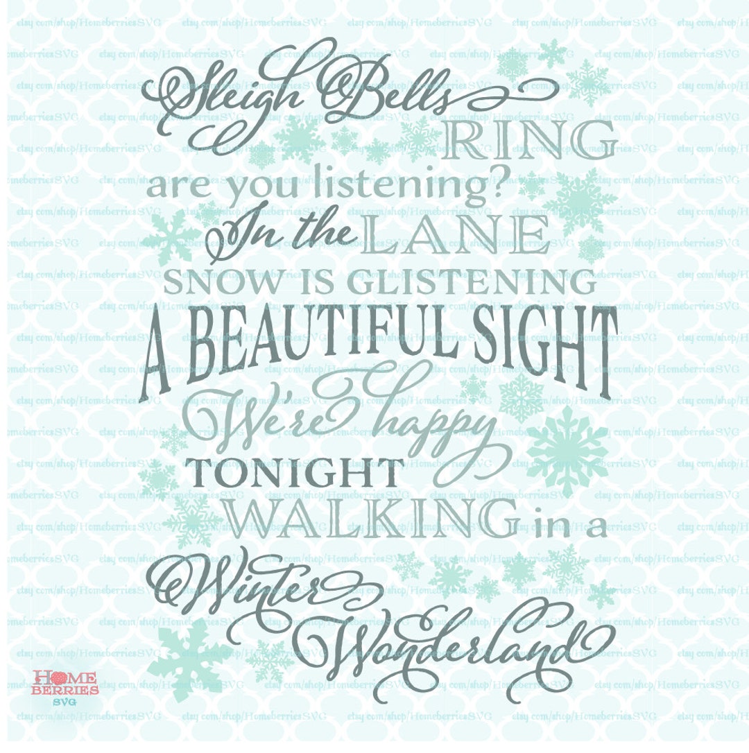 Sleigh Bells Ring Walking in a Winter Wonderland Christmas Song Winter ...