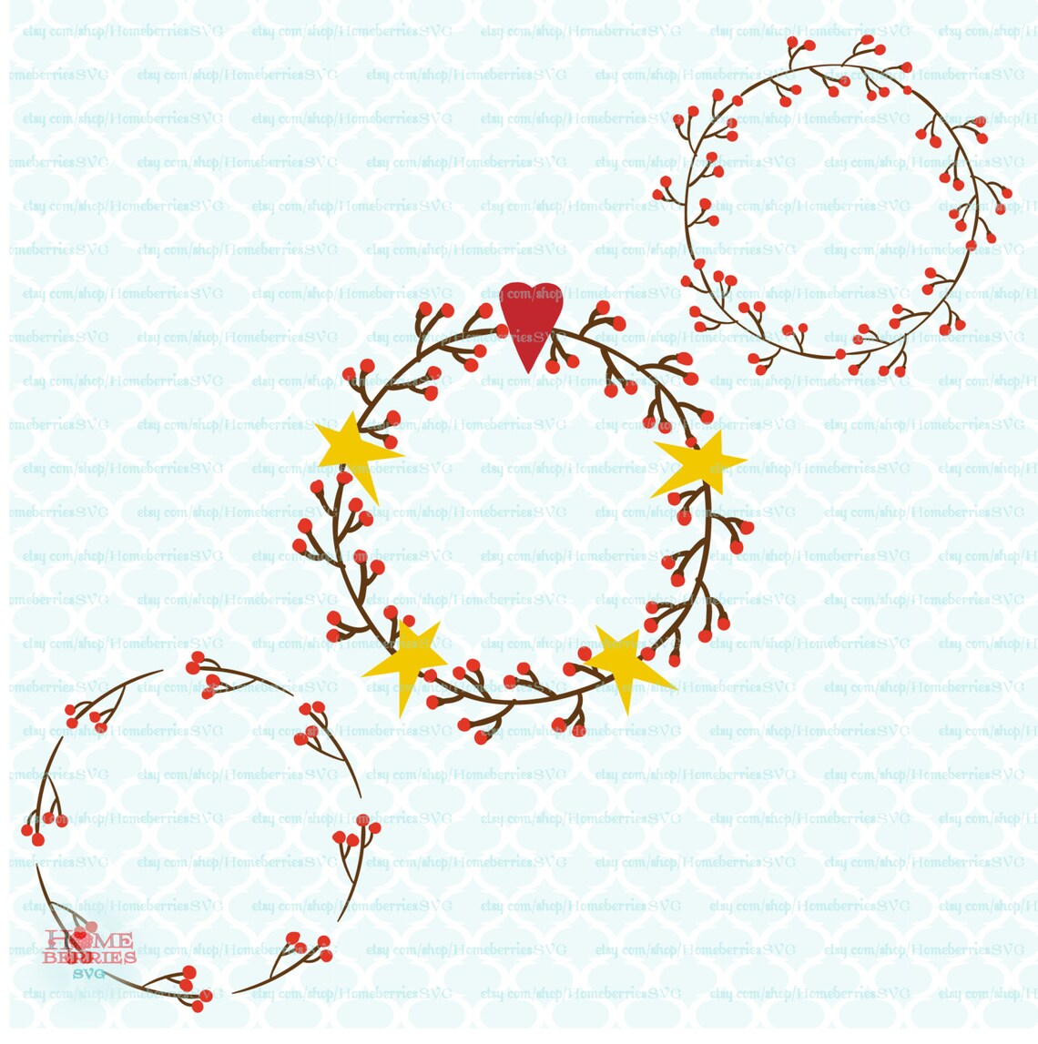 Primitive Svg Pip Berry Wreaths Svg Pip Wreaths Svg Prim Svg - Etsy