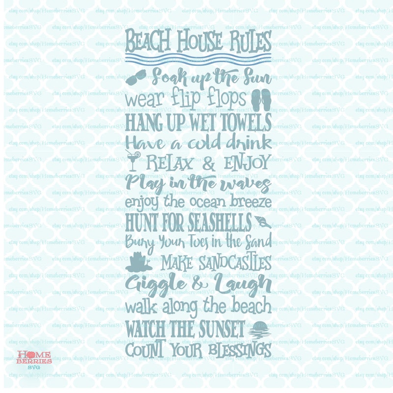 Beach House Rules - Etsy