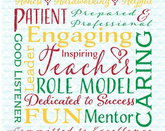 Teacher Subway Art - Etsy UK