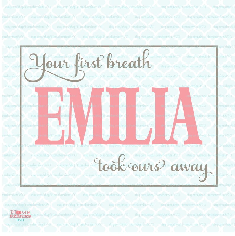 Name Frames Svg Baby Svg Baby Quote Svg Name Frame Template - Etsy