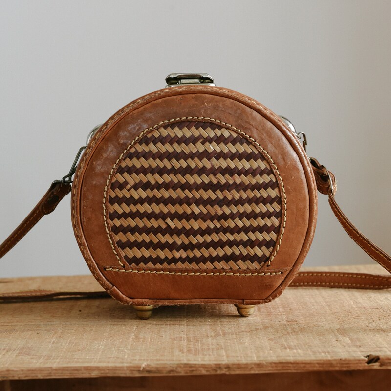 Round Leather Purse - Etsy