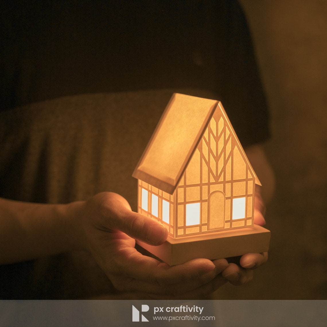 German House Lamp Papercraft Paper Lantern Home Décor Sculpture Gift ...