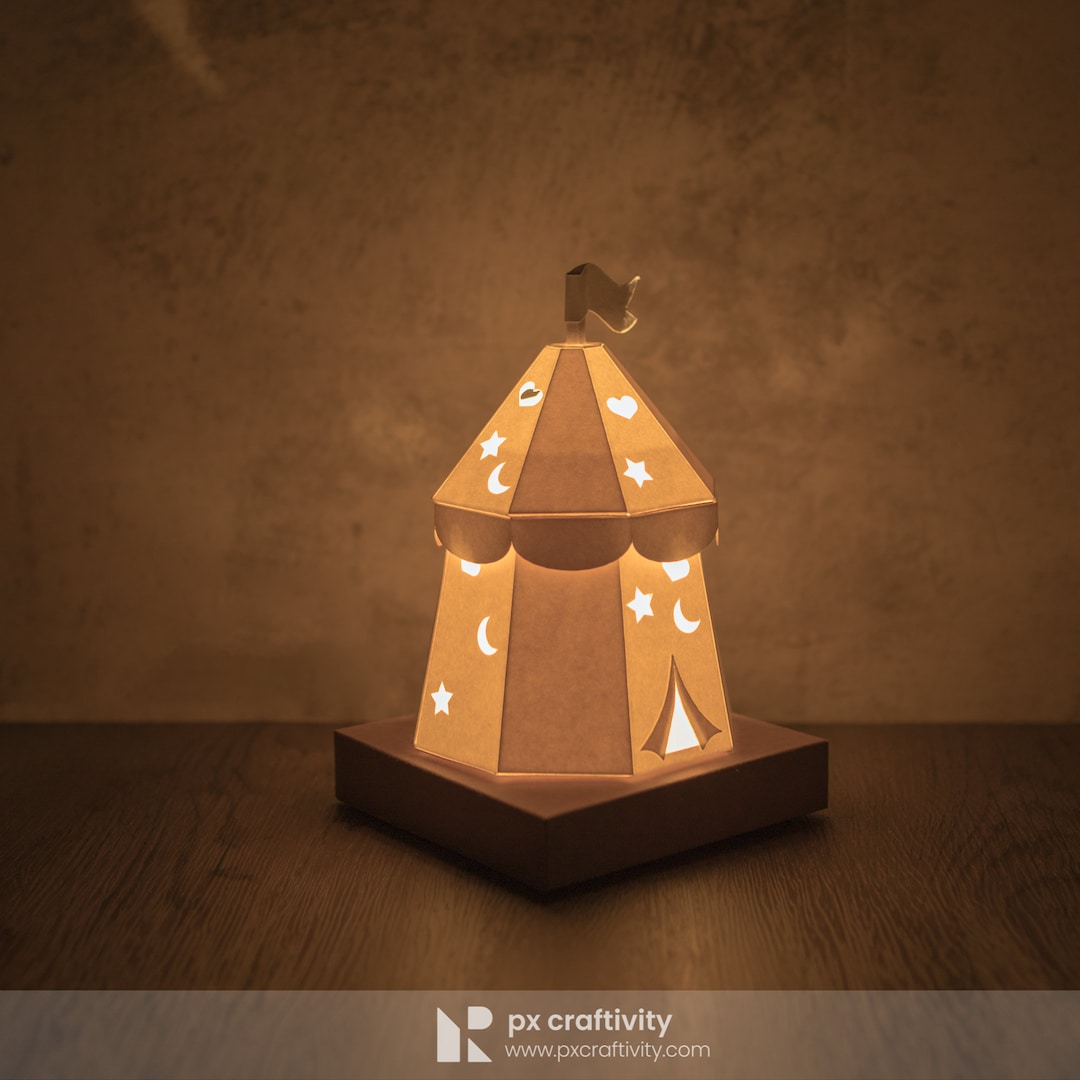 Circus Tent Paper Lamp Papercraft Paper Lantern Home Décor Sculpture ...