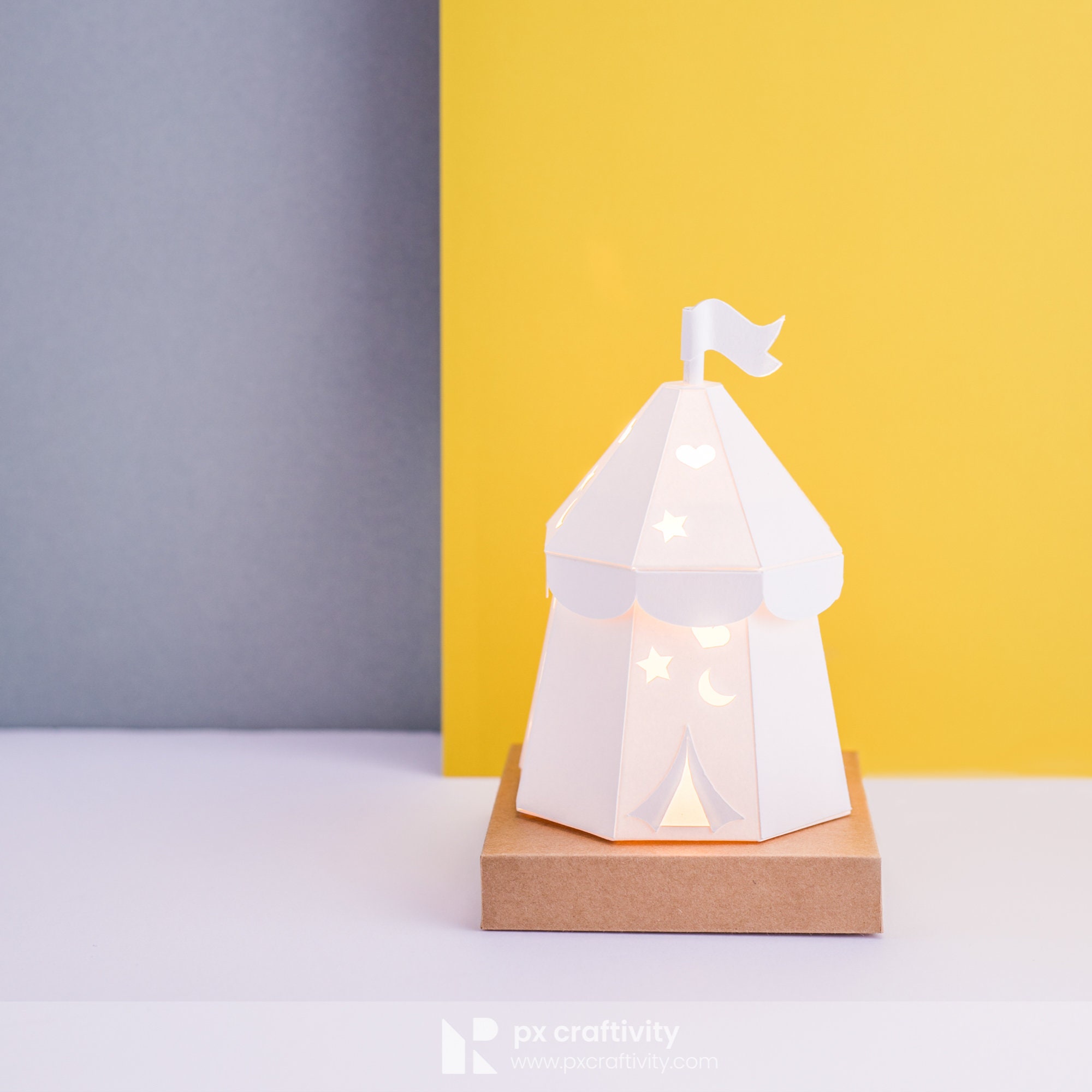 Circus Tent Paper Lamp Papercraft Paper Lantern Home Décor Sculpture ...