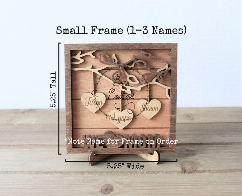 Personalized Hanging Hearts Name Frame Sign Mother's Day - Etsy