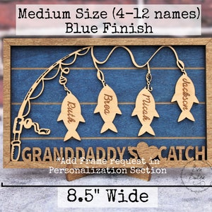 Personalized Fish Name Sign Hooked on Dad/grandpa/papa, Fishing Father ...