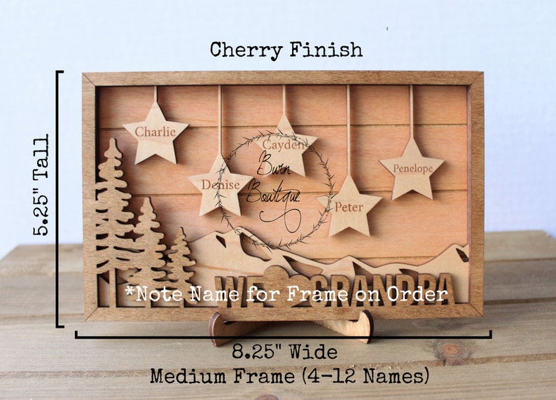Personalized Mountain Star Name Frame Sign Father's Day - Etsy