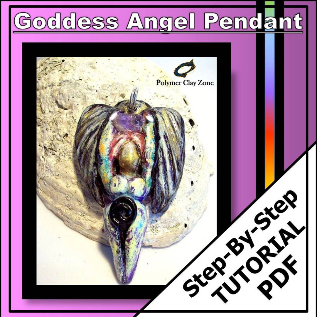 Polymer Clay Tutorial, Goddess Angel Pendant, Spiritual Pendant, Pdf ...