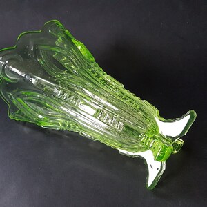 Beautiful Art Deco Uranium Green Glass Sowerby Vase - Etsy