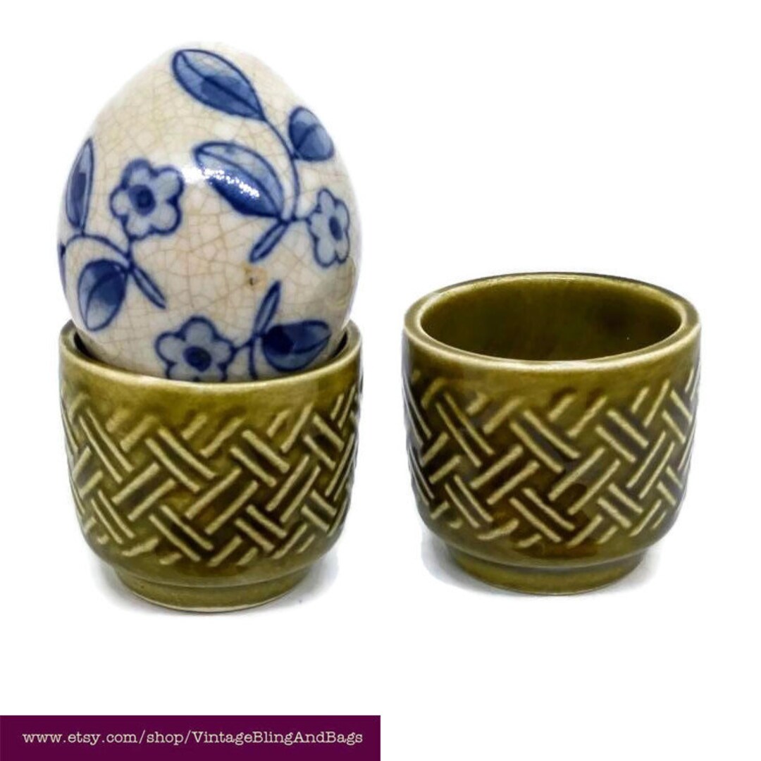 Pair of 1960s Vintage Crown Devon Egg Cup Light Green Vintage - Etsy