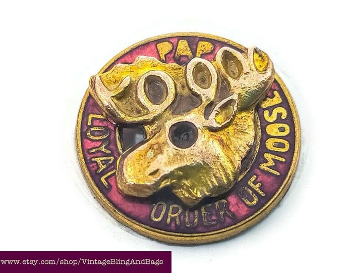 1940s Vintage PAP Loyal Order of the Moose Fraternity Pin, Order of the ...