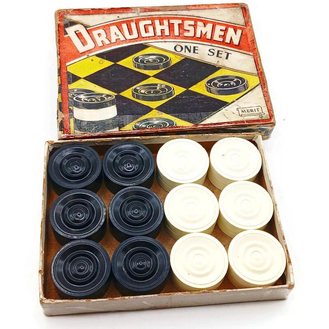 1960s Vintage Draughtsmen, Merit 1960s Draughts or Checkers, J & L ...