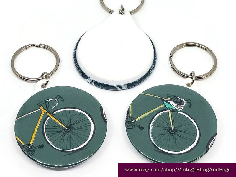 75x45mm Handmade Bicycle Keyring Bicycle Keychain Cycling - Etsy