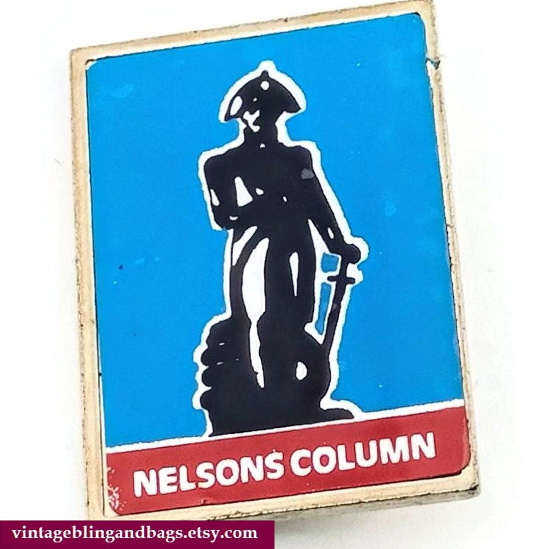 3x2cm 1980s Vintage Enamel London Pin, 1980s London Nelson's Column ...