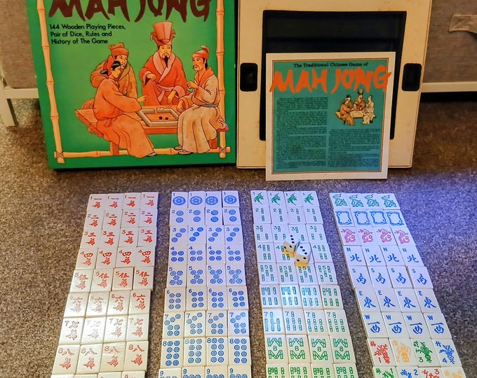 1960s COMPLETE Vintage Wooden Mah Jong Set, Vintage Mah Jongg Set ...
