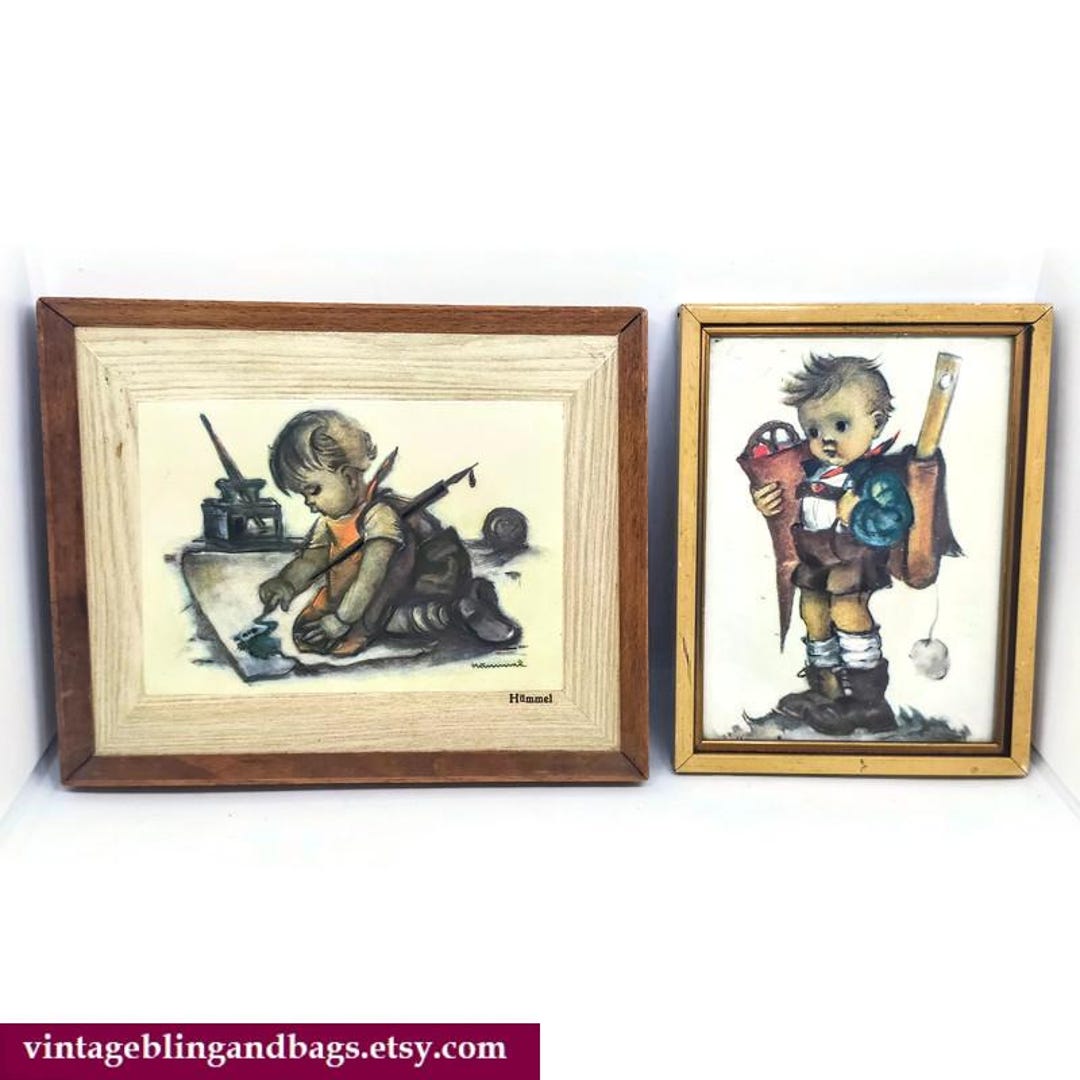 2 1960s Vintage Hummel Prints, Midcentury Framed Artwork, Midcentury ...
