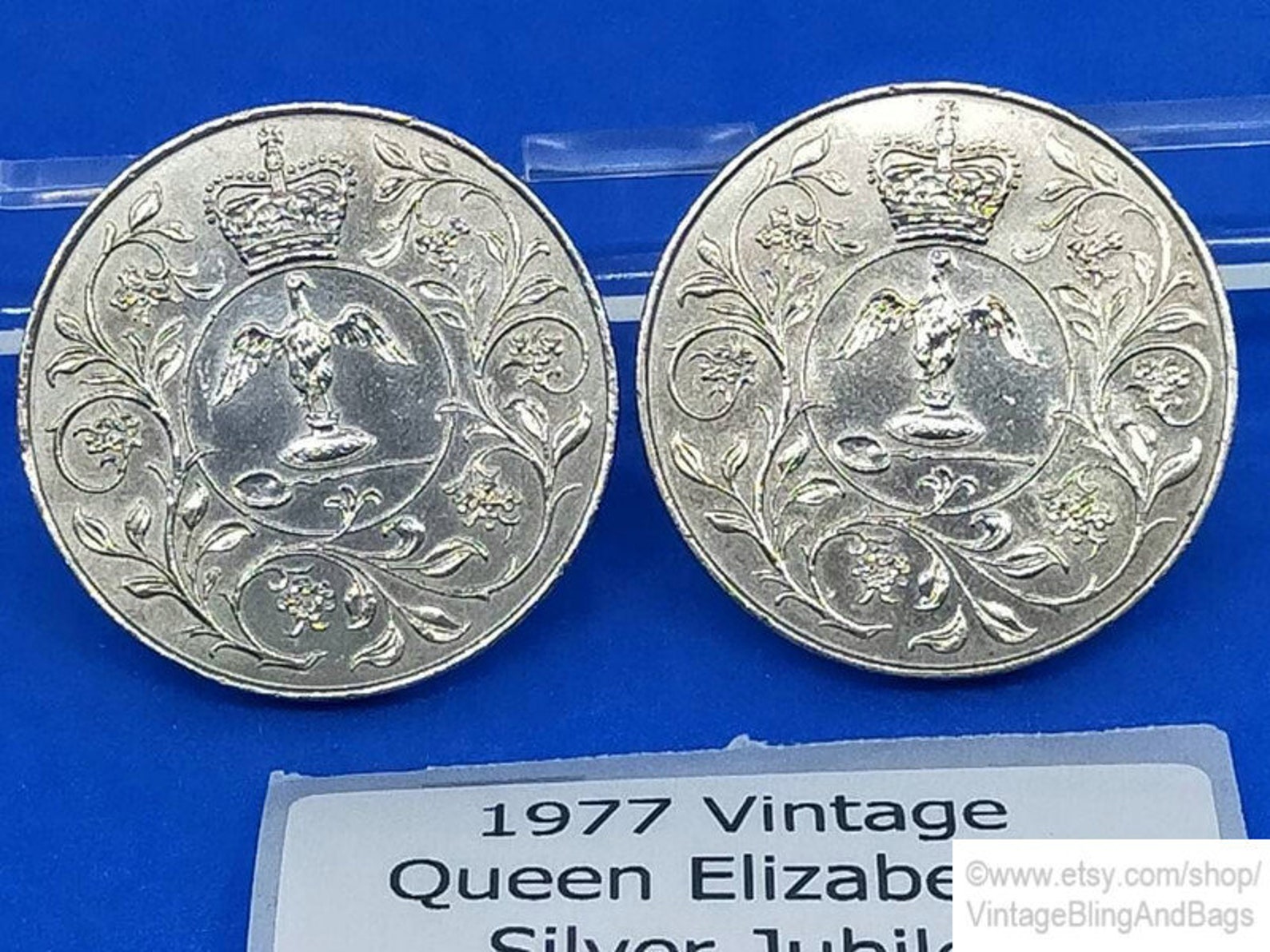 1977 Vintage Silver Jubilee Coin Vintage Silver Jubilee - Etsy UK