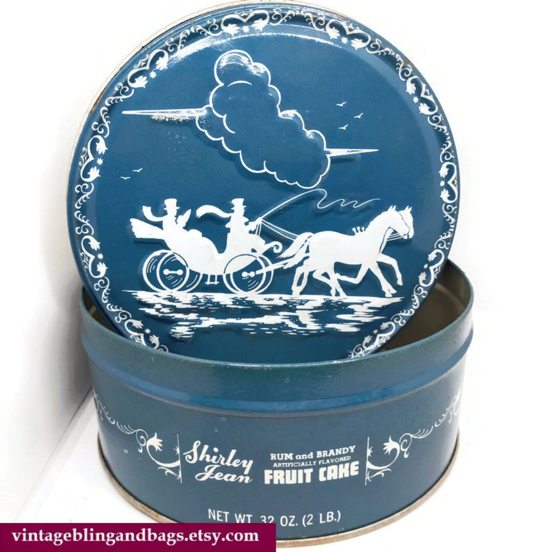 185x81mm Vintage Shirley Jean Cake Tin, Horse Theme Tin, Vintage ...