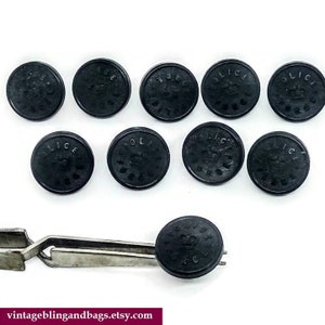 10 17mm Vintage BRITISH POLICE FORCE Buttons, Vintage Black Buttons ...