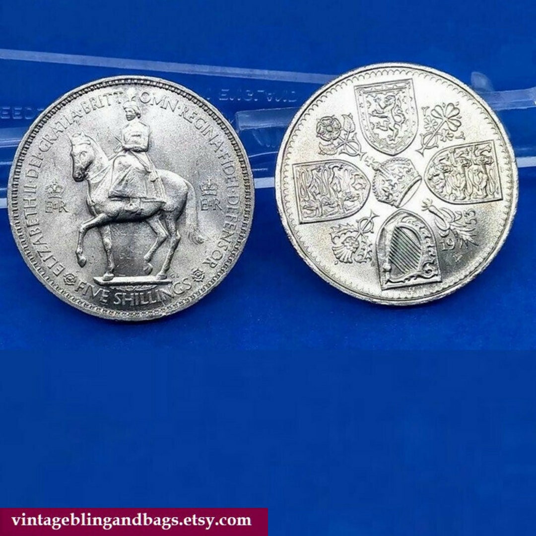 1953 Vintage Queen Elizabeth Coronation Coin, Queen Elizabeth Vintage ...