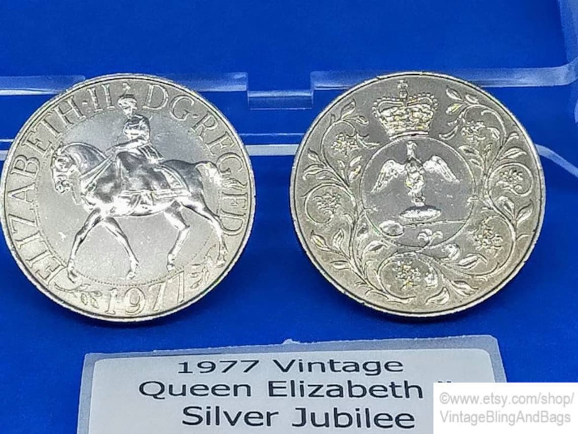 1977 Vintage Silver Jubilee Coin Vintage Silver Jubilee - Etsy UK