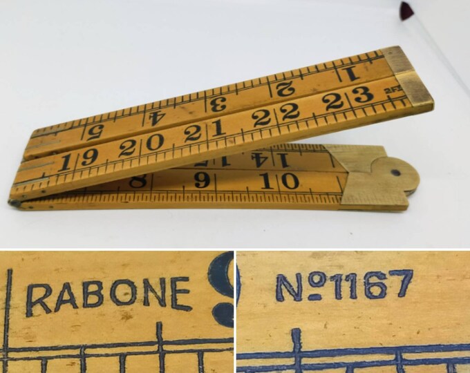 1940s Vintage Rabone Boxwood Ruler 2ft 24" No 1167 Vintage Ruler ...