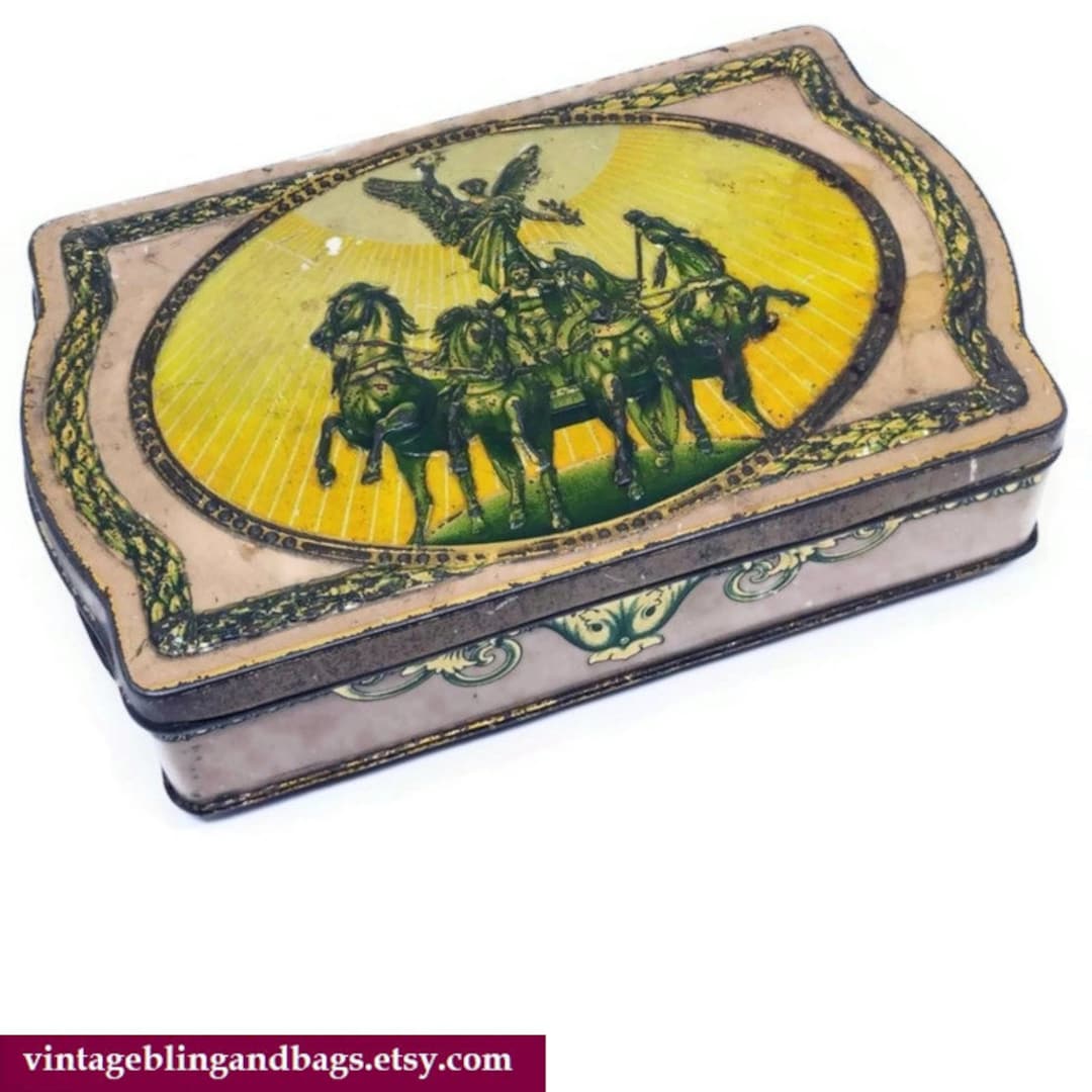 175x105mm 1920s Vintage Cadbury's Tin With Quadriga, Vintage ...