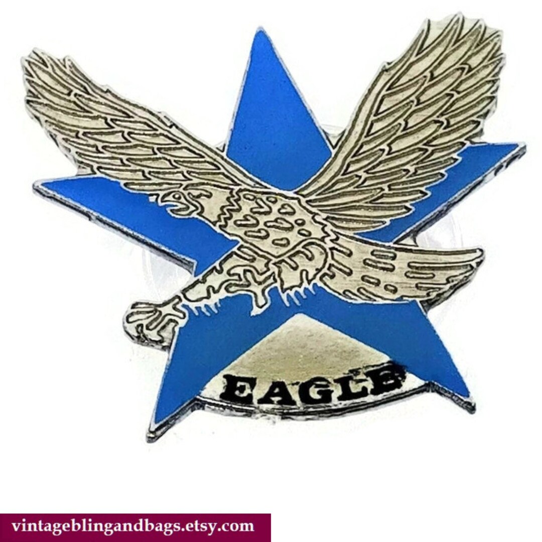 1980s Vintage Enamel American Eagle Pin, Vintage Pin Badge, Vintage ...