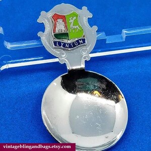 1970s Vintage Lynton Souvenir Caddy Spoon, Chromium Plated Caddy Spoon ...