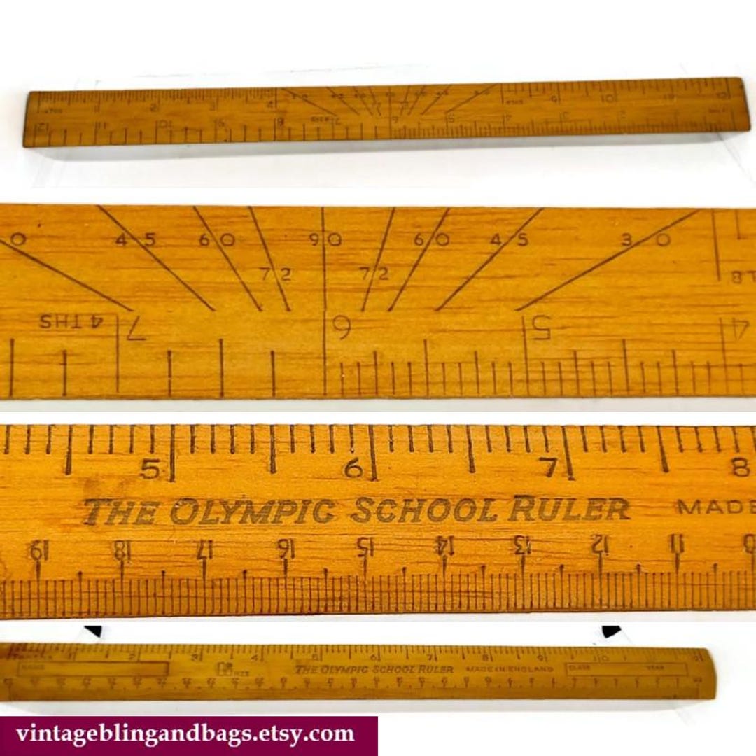 12 30cm 1960s the Olympic School Ruler, 1960s Vintage Protractor Ruler ...