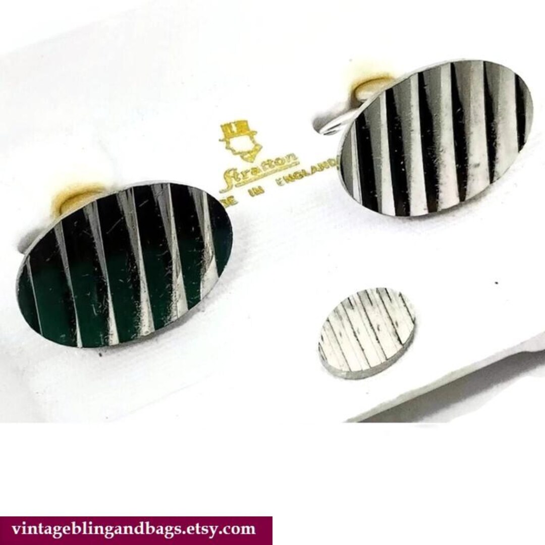 Boxed Vintage 1970s Silvertone Stratton Cufflinks and Tie Tack Set ...