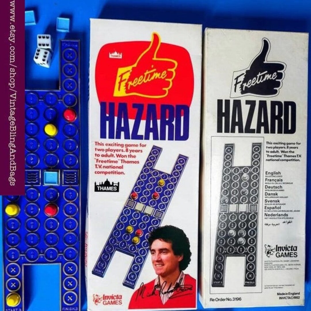 1982 Vintage Hazard Game by Invicta Games, Complete, 2 Players, Vintage ...