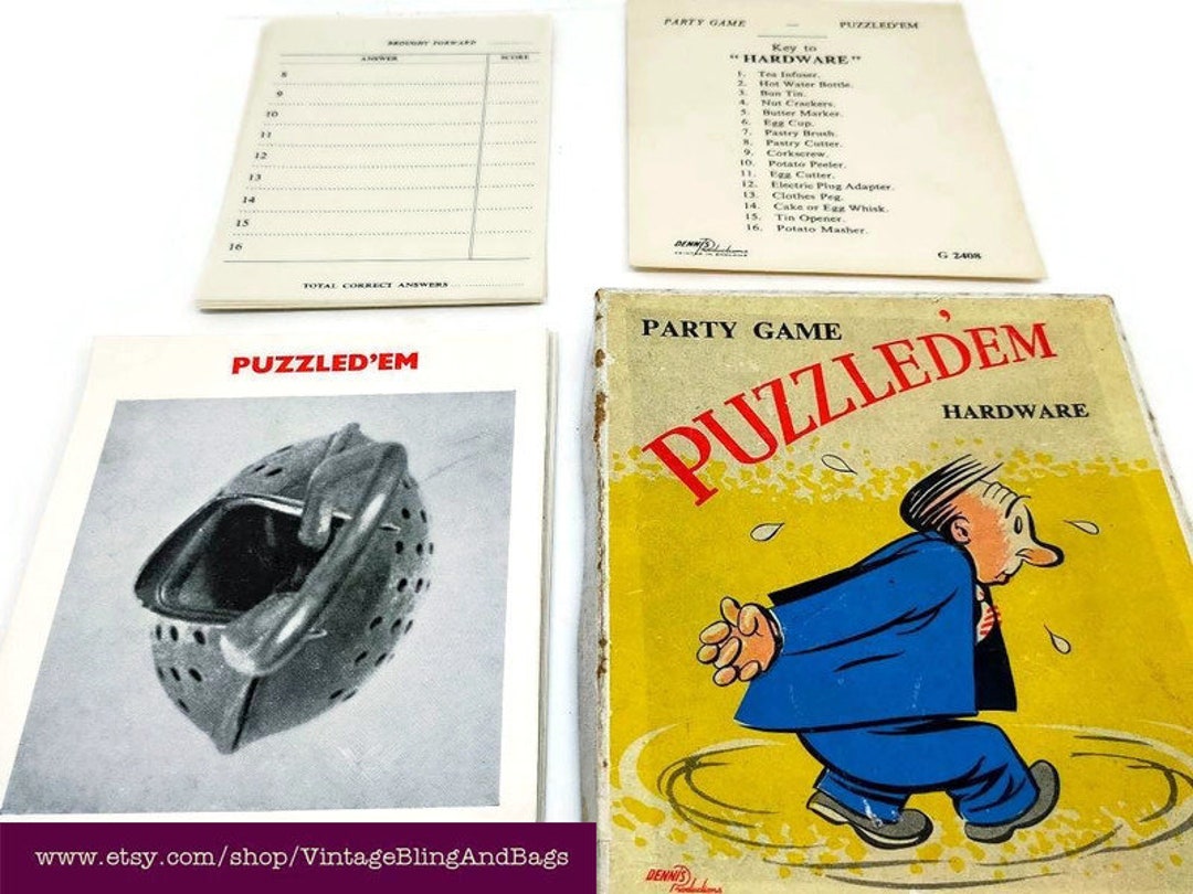 1950s Puzzledem Party Game Kitchen Hardware, Vintage Parlour Game ...