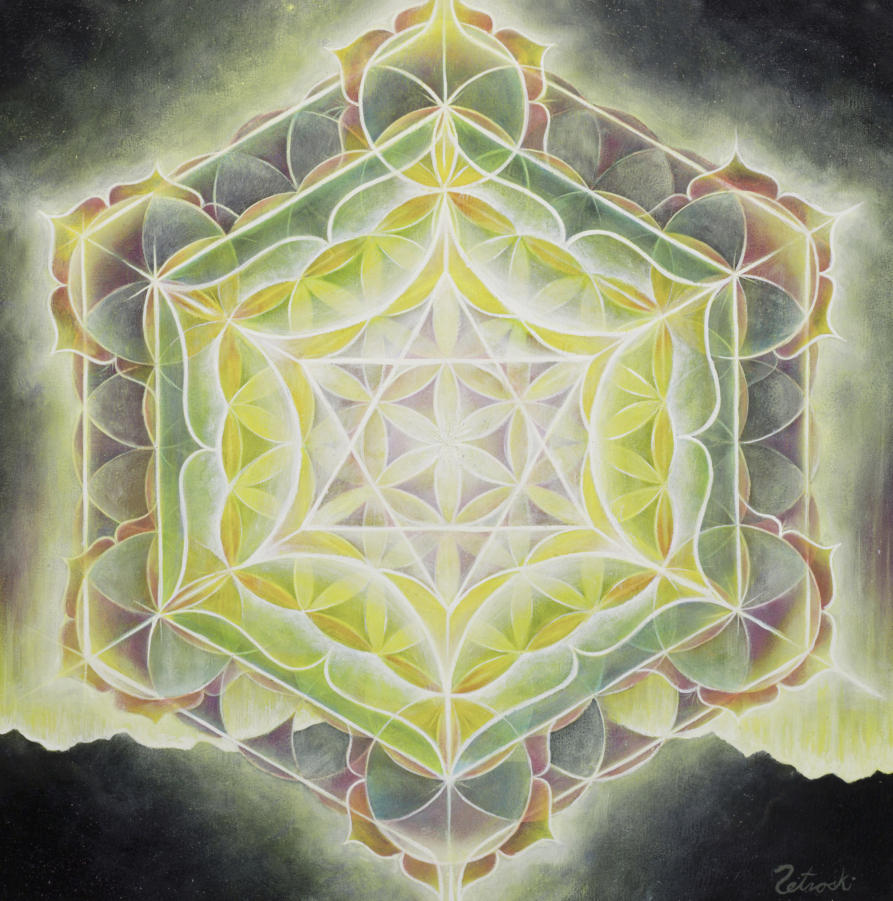PRINT: Sacred Geometry Metaphysical Spiritual Art Northern Lights - Etsy
