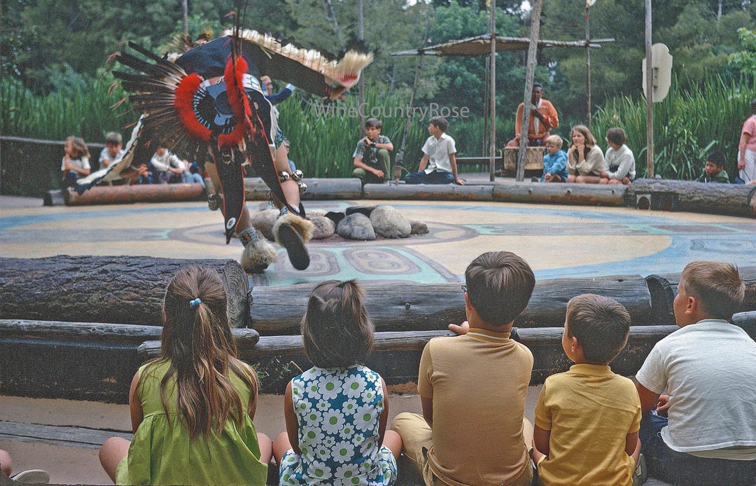 Disneyland 1960's Native American Dancers With Children Watching ...