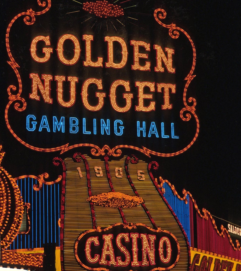 Vintage 1960-70's Las Vegas Casinos and Neon Sign -golden Nugget Casino ...