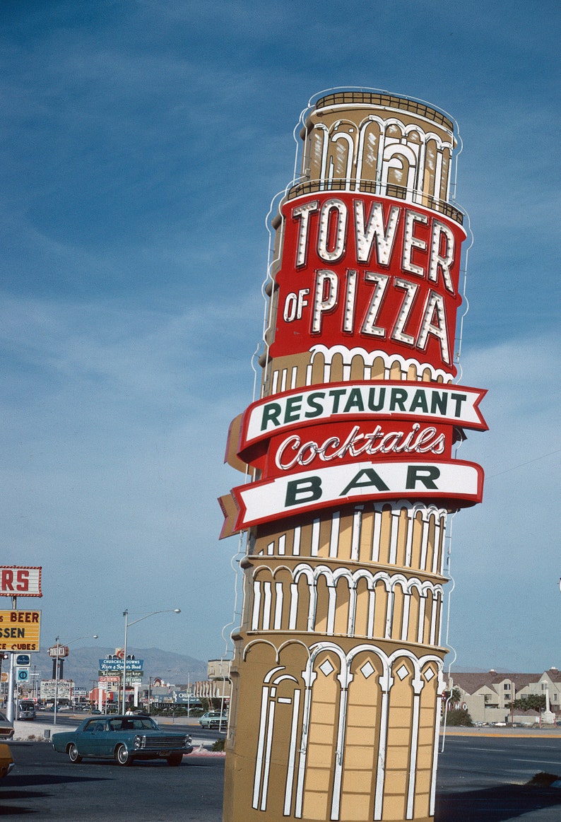 Vintage Tower Pizza Restaurant and Bar Sign - Etsy